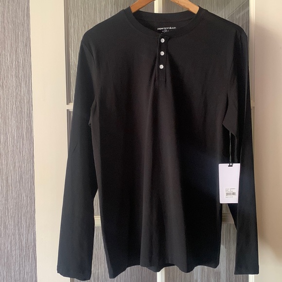 Paper Denim & Cloth | Shirts | Mens Paperdenimcloth Black Core Long Slv ...